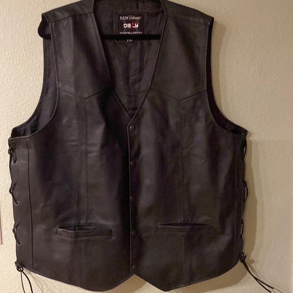 Defy Leather | Jackets & Coats | Defy Leather Leather Motorcycle Vest ...